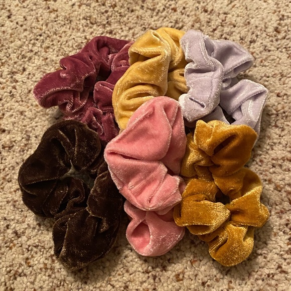 Accessories | 6pc Warm Tones Velvet Hair Scrunches Set | Poshmark